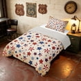 Manfei Vintage Star Twin Comforter Sets, American Flag Bedding Set, Red ...