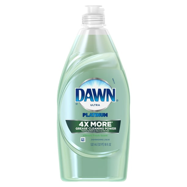 Dawn Platinum Power Clean Dishwashing Liquid Dish Soap, Vibrant Fresh ...
