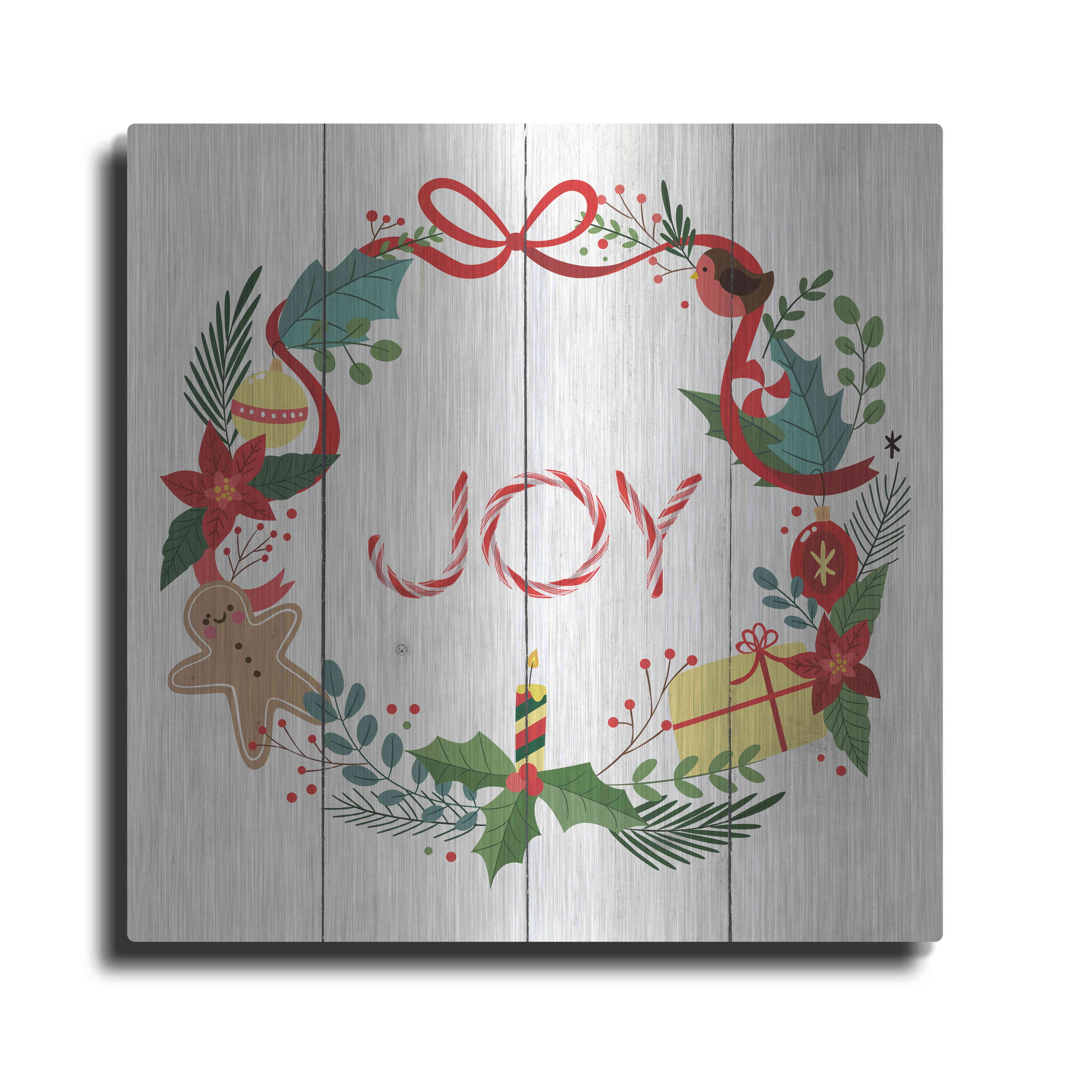 Luxe Metal Art 'Peppermint Joy' by Seven Trees Design, Metal Wall Art ...