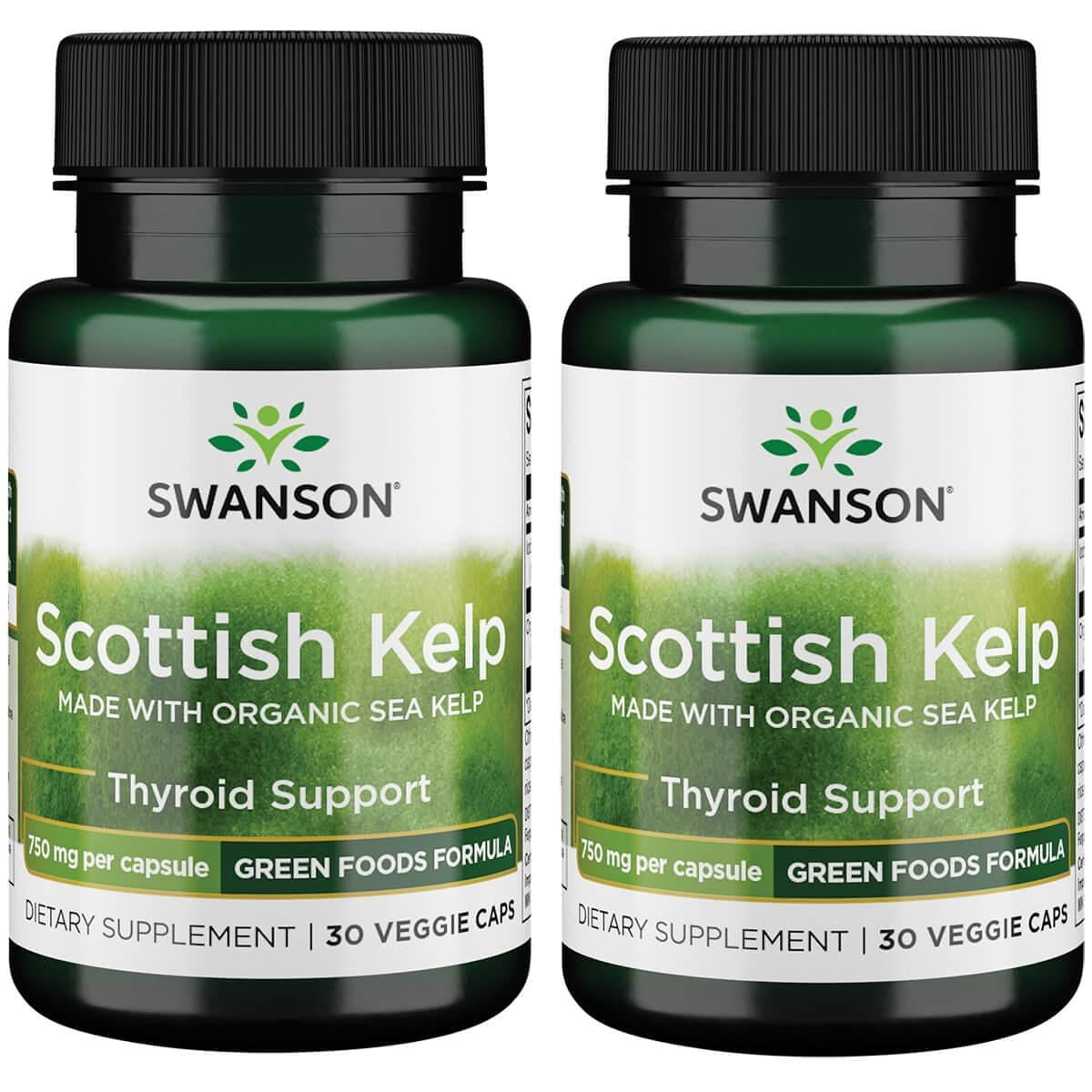 Swanson Scottish Kelp - Made with Organic Sea Kelp 750 mg 30 Veg Caps 2 ...