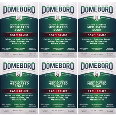 Domeboro Medicated Soak Rash Relief, 12 Powder Packets (Pack of 2 ...
