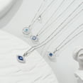 S925 Sterling Silver Evil Eye Necklace Dainty CZ Cubic Zirconia Lucky ...