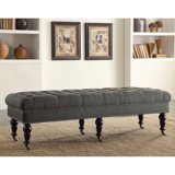 Linon Isabelle Linen Tufted Bench, Multiple Sizes and Colors - Walmart.com