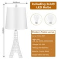 NATYSWAN 24" Modern Table Lamp Set of 2, 3-Color Temperature Crystal Eiffel Tower Bedside Table ...