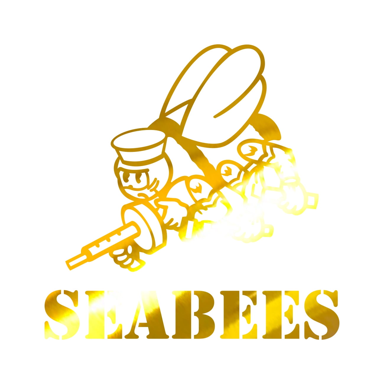 CB Seabees Sticker Decal Die Cut - Self Adhesive Vinyl - Weatherproof ...