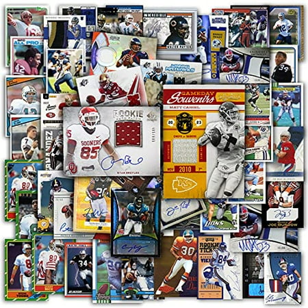 NFL Football Trading Cards Mega Pack | 100 NFL Sports Cards | 2 ...