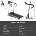Goplus 1100W Folding Treadmill Electric Support Motorized Power Running ...