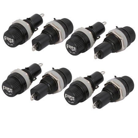 8 Pcs AC250V/10A AC125V/15A 12mm Thread Panel Mounted 5x20mm Fuse ...