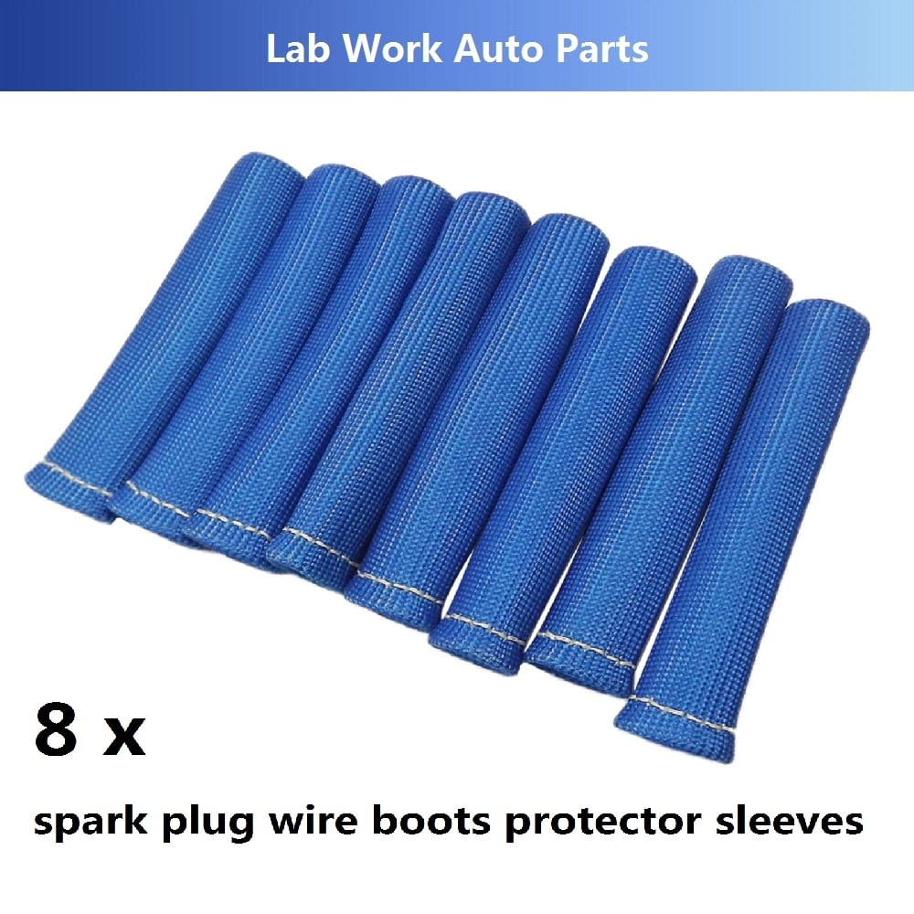 Labwork 8 Pcs Spark Plug Wire Boots Heat Shield Protector Sleeve SBC ...