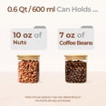 Airtight Glass Food Storage Jars Set of 6, 0.6 Qt Clear Glass ...