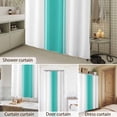 Bathroom Shower Curtain Classic Teal Stripes on White Waterproof Shower ...