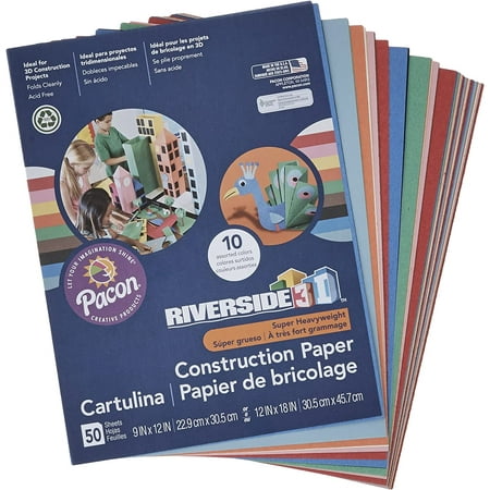 Riverside Construction Paper, 9"X12", orted, 50 Sheets | Walmart Canada