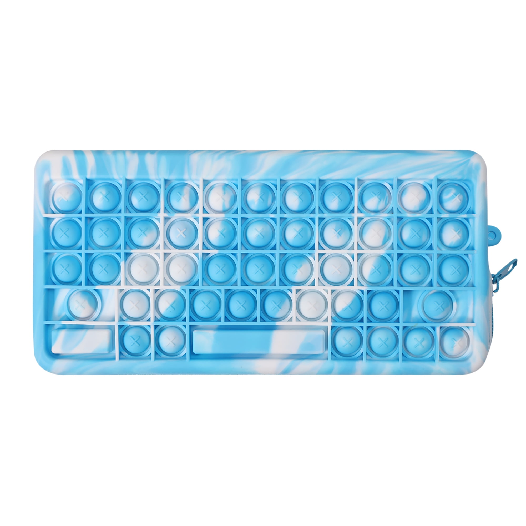 FINELOOK Silicon Pop Bubble Fidget Bag Pencil Case, Tie-dye Rectangle ...