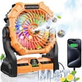 20000mAh Portable Solar Camping Fan with Light Phone Charger for ...
