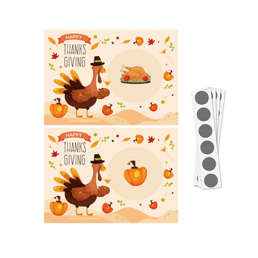 Thanksgiving Scratch Off Game for Showers, Friendsgiving Dinner, Raffle ...