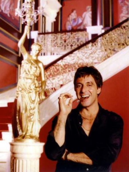 Al Pacino Scarface Poster Smiling Cigar Mansion 24x36 24Inx36In Square ...