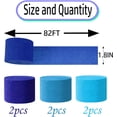 Blue Crepe Paper 6 Pcs Streamers for Party Decorations, Birthday ...
