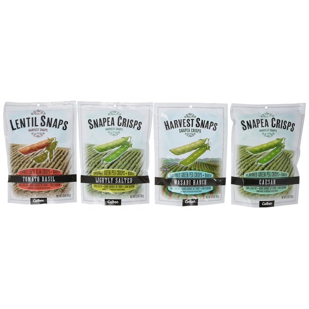 Calbee Snapea Crisps Harvest Snaps ~ Variety Pack ~ Caesar, Wasabi ...