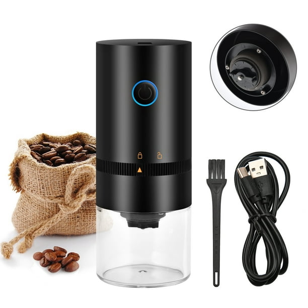 Portable Mini Electric Burr Coffee Grinder with Adjustable Coarse Fine ...