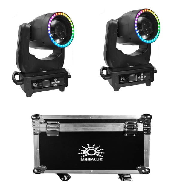 2 Cabezas Móviles MEGALUZ LUXIN 150 De 150w Con Case Rígido MEGALUZ ...