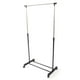 Ktaxon Adjustable Rolling Garment Rack Single Hanging Bar Clothes ...