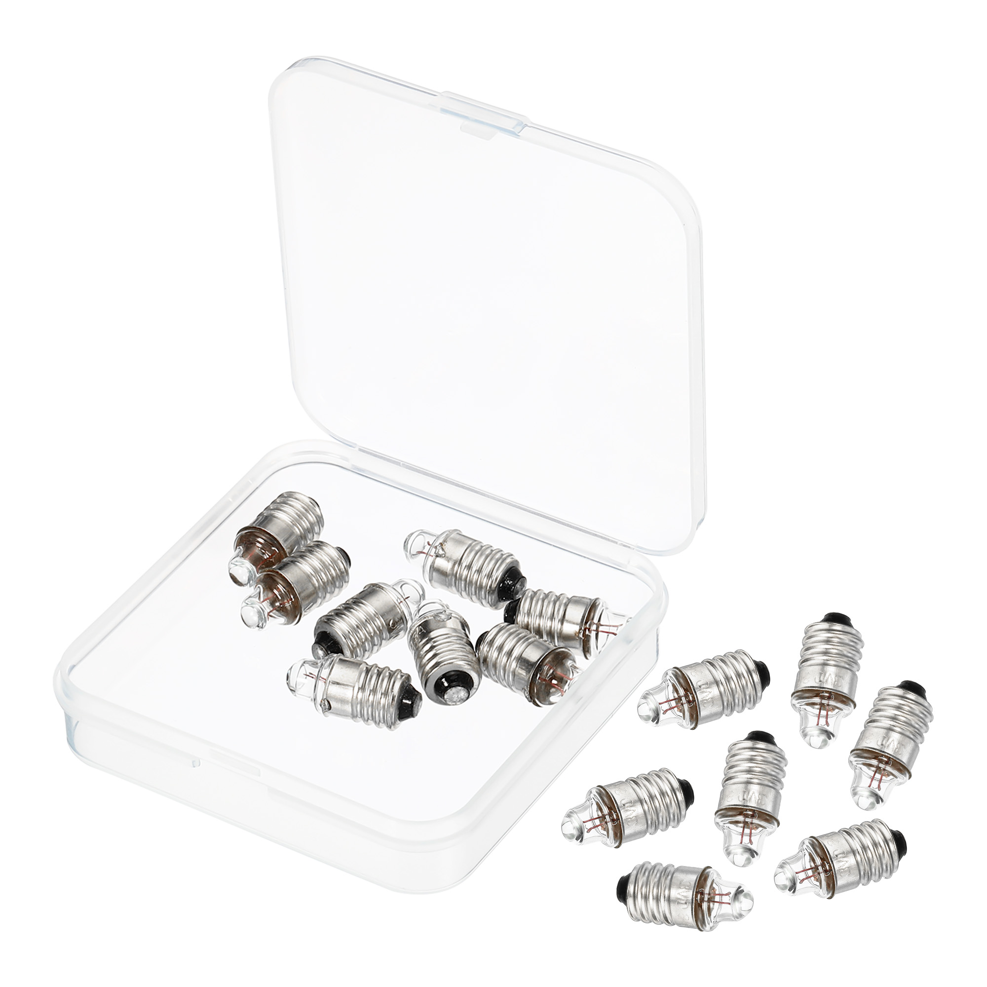 Uxcell 3V E10 Warm Yellow Light Mini Bulbs Torch Headlight with Box 1 ...