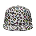 Leopard Print Snapback Hat - Adjustable Flat Brim Cap for Outdoor ...