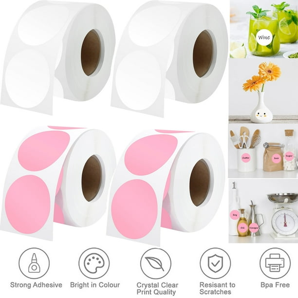 2" Circle Thermal Sticker Labels Direct Thermal Perforated Stickers ...