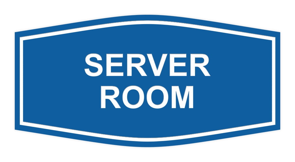 Signs ByLITA Fancy Server Room Sign (Blue) - Large - Walmart.com