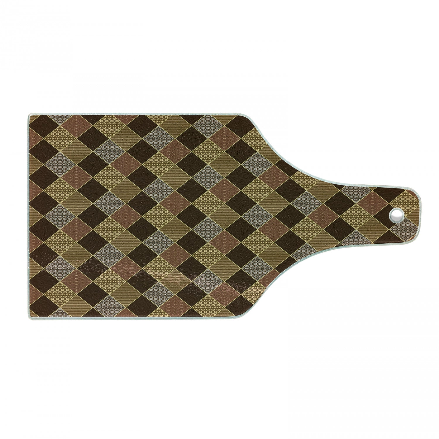 Brown Cutting Board, Lozenge Pattern in Patchwork Style Classical Old ...