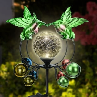 In the Breeze 2657 — 11 Inch Iridescent Gazing Ball Spinner with Solar ...
