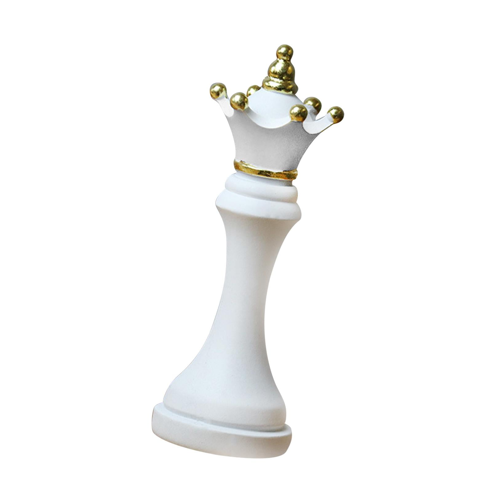 Chess Pieces Statue, International Chess Figurines with Gold Paint ...