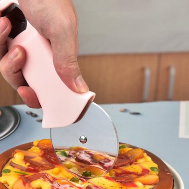 Gwen Studios 4" Ergonomic Stainless Steel Pizza Cutter Wheel with ...