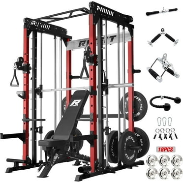 RitFit M1-C Power Cage with Cable Crossover System, 1600 LBS Capacity ...