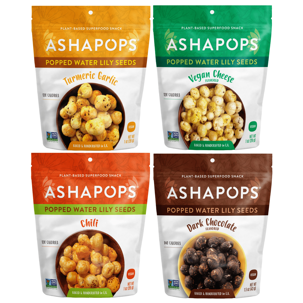 Popped Water Lily Seeds by AshaPops - Variety Pack - Walmart.com