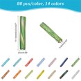 1 Box 1120Pcs 14 Colors Transparent Colours Rainbow Glass Twist Bugle ...