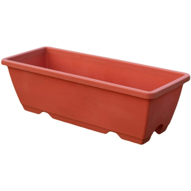 Rectangular PP plastic planter with Cato watering - For growing flowers ...