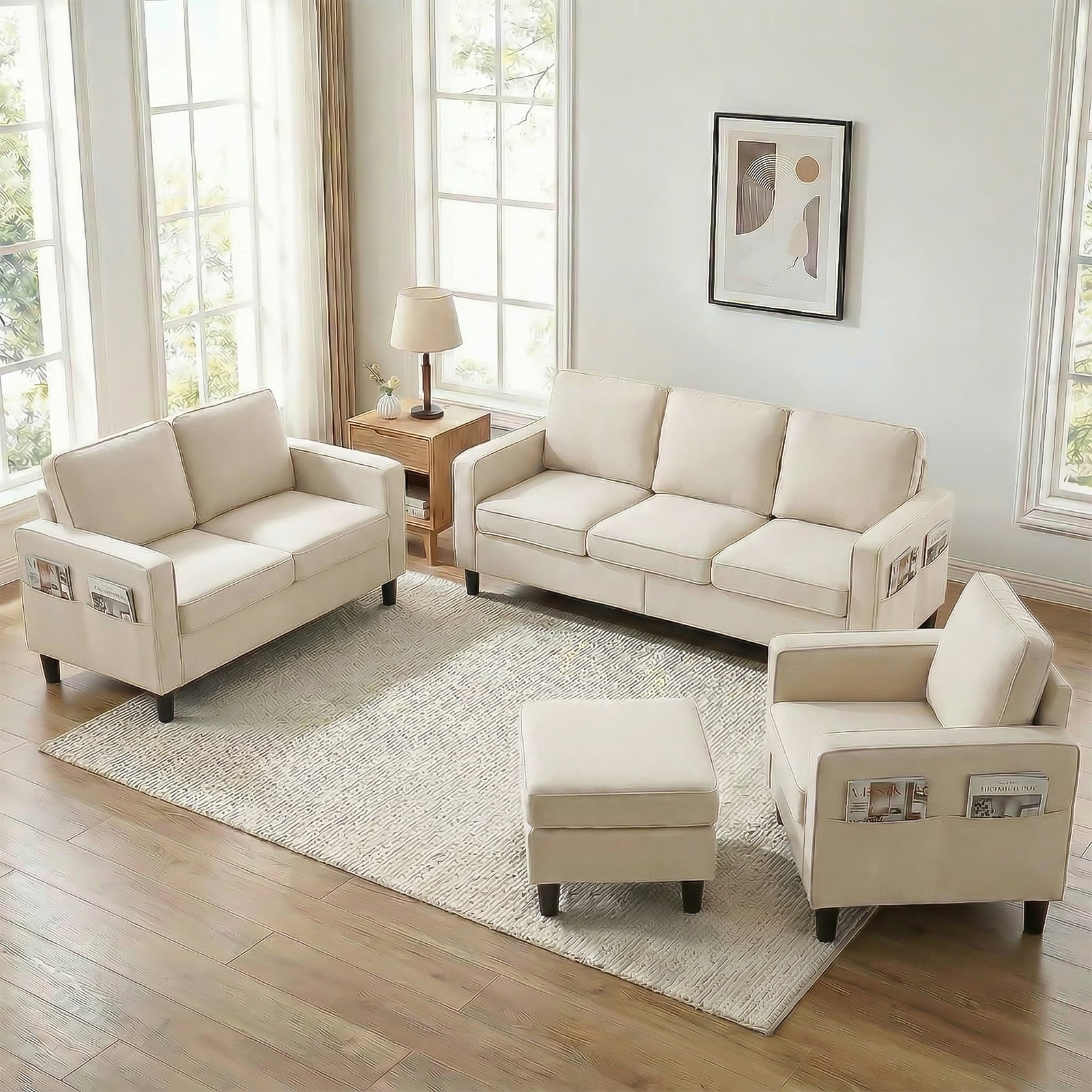 Click here for Puremind 3 Piece Living Room Furniture Sets  L Sha... prices