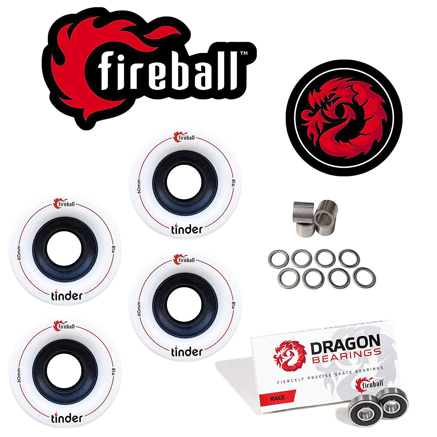 Fireball Tinder w/ RACE Bearings, Spacers, Washers and Speed Rings ...