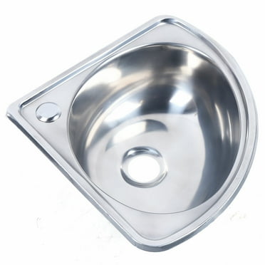 1 Set Stainless Steel Single Bowl Sink Wall-Mounted Triangle Wash Basin ...