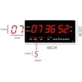 Perpetual Calendar Digital Clock, Red Number LED Electric Clock with ...