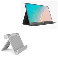 J JACKCUBE DESIGN Rustic Wood Dual Monitor Stand with Adjustable Angle ...