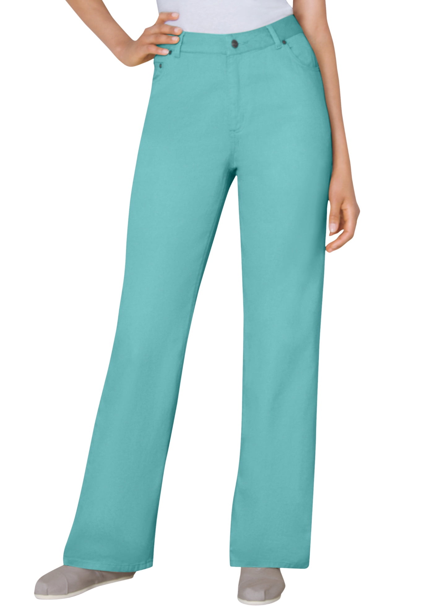 Woman Within Womens Plus Size Tall Relaxed Fit Straight Leg Perfect