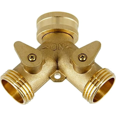 Pcs Two Way Garden Ball Valve Brass Hose Splitter 3/4 Threaded Garden ...