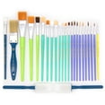 Hello Hobby Assorted Craft Brush Set 25pcs including synthetic Taklon ...