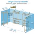 Timate U3 U Shape Garment Rack , Expandable Industrial Pipe Clothing ...