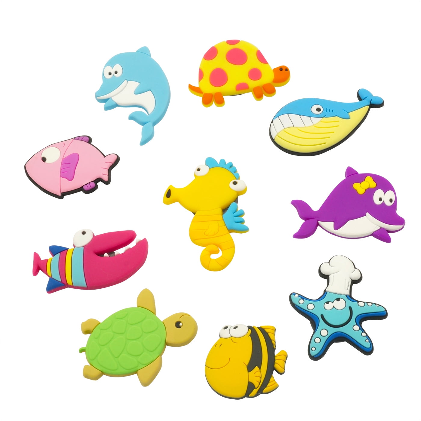 Happy Cherry Cute Cartoon Fish Stereo Fridge Magnets Package Of 10Pcs ...