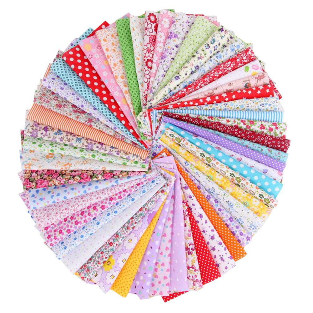 10x10cm DIY Square Floral Cotton Fabric Patchwork Cloth Crafts Sewing ...