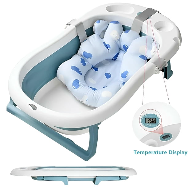 Baby Bath Tub Large Size 87 x 49 x 21cm with Cushion and Temperature ...