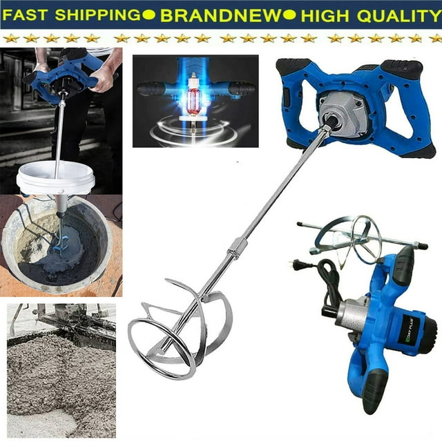 Bowoshen 2600W Portable Electric Concrete Cement Mixer Drywall Mortar Handheld 6 Speed - Walmart.com